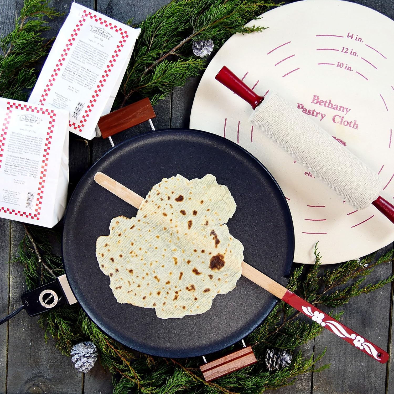 Amazon.com: 8 Piece Lefse Starter Kit, Non-stick Grill: Home & Kitchen