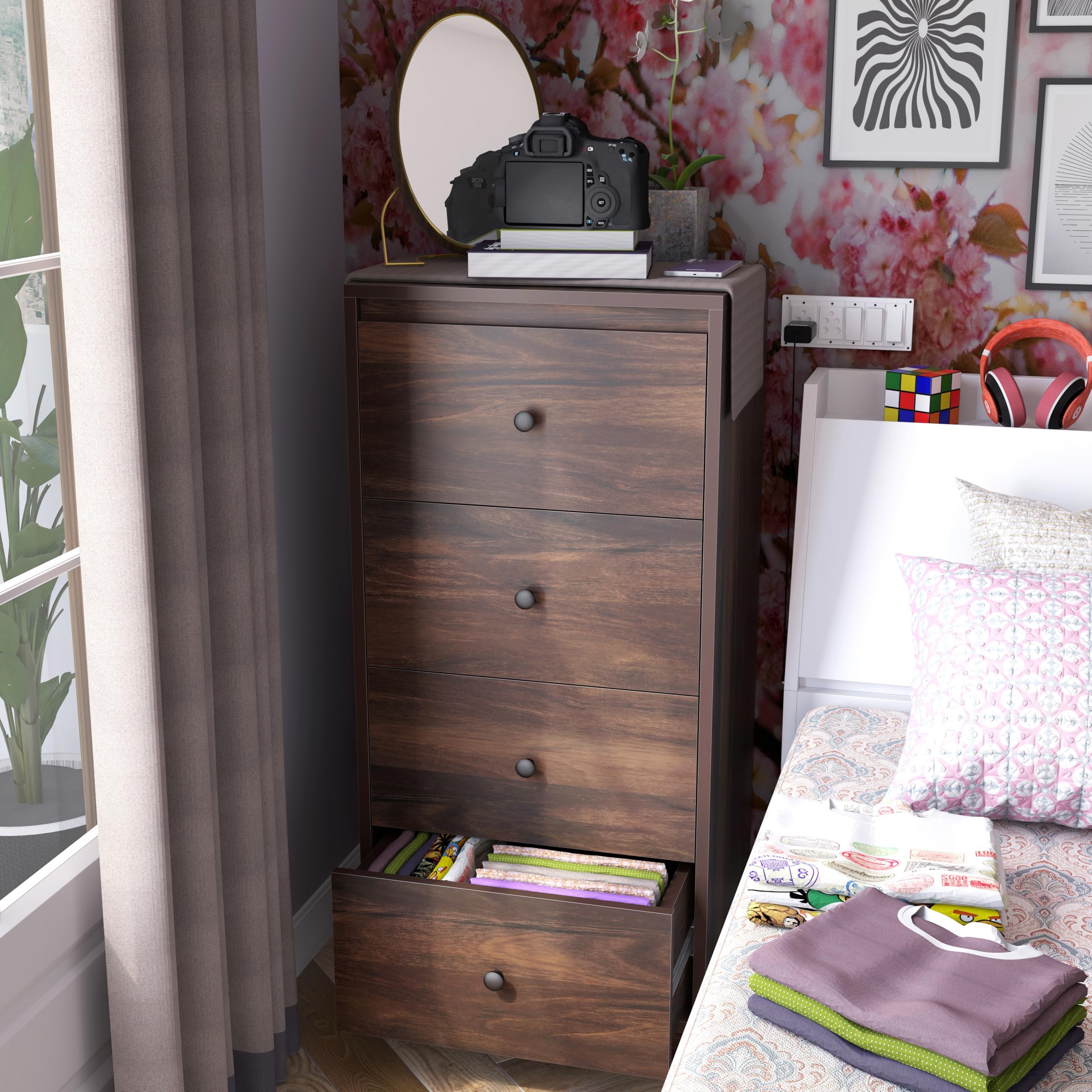 Furnilife Chest of Drawers with Four Drawers H x D 85 x 45 x 35 cm ...
