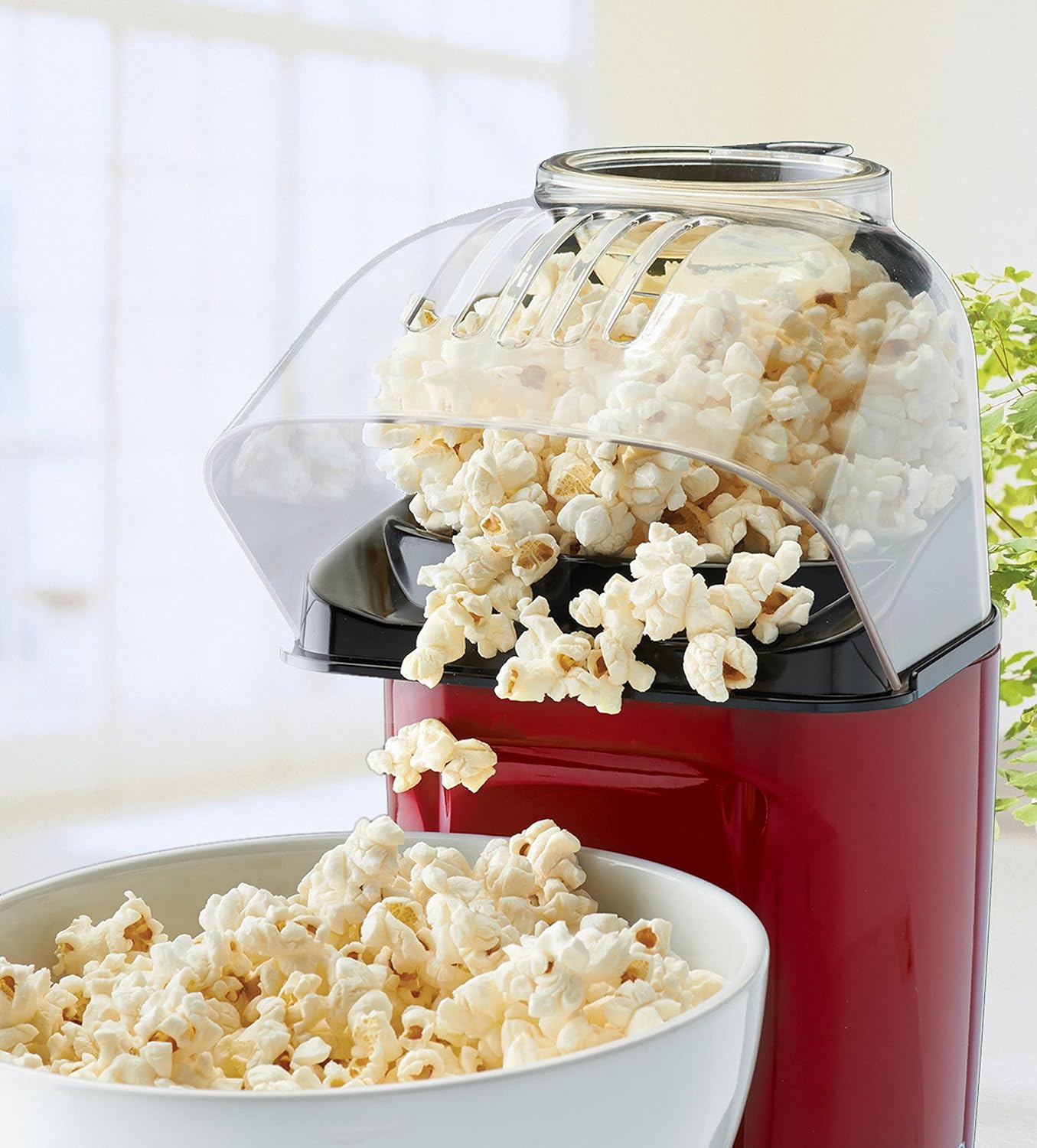Amazon.com: Hot Air Table Top Electric Pop Corn Maker with Butter ...