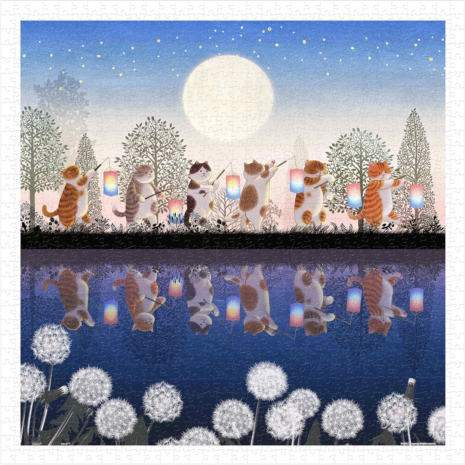 Amazon | ピントー(Pintoo) 900ピース プラ製ジグソーパズル【Nyangsongi_月夜のパレード】(45X45cm)大人向け難しい 破片なし カチっとハマる[H3371 ...