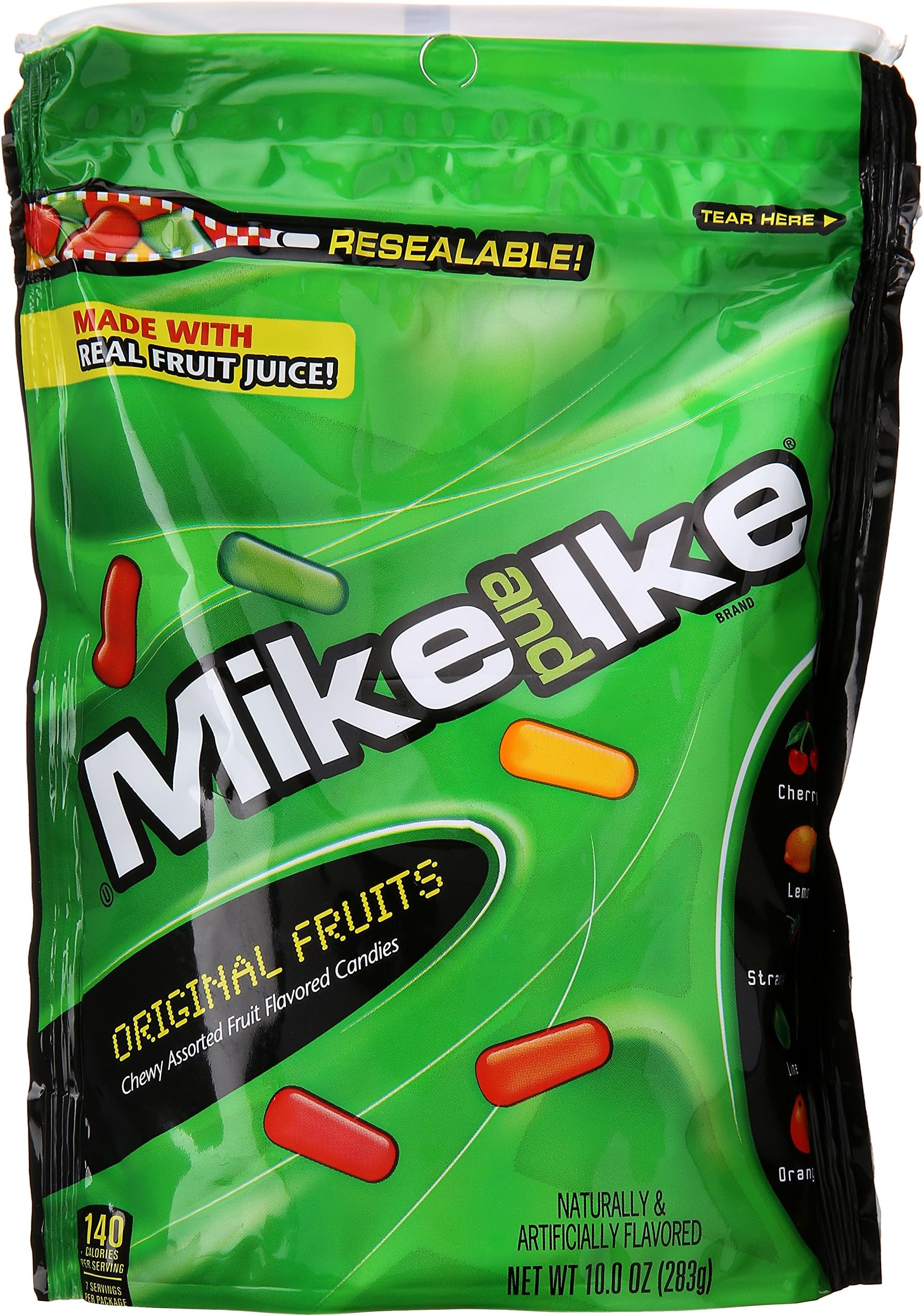 Amazon.com : Mike & Ike Assorted Fruit Original Chew Candies, 10 oz ...
