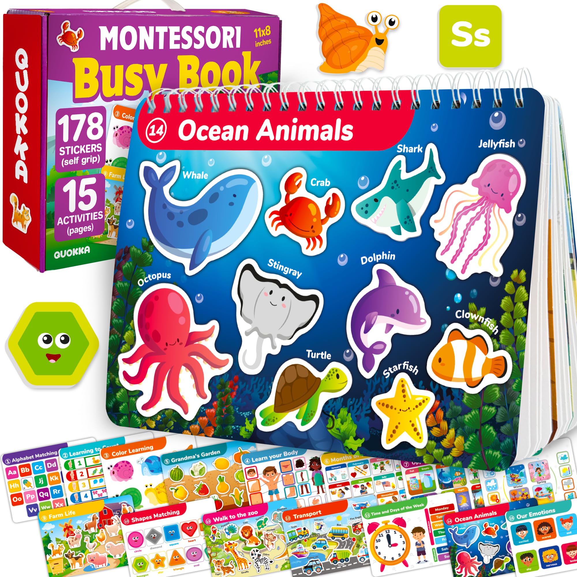 Quokka Montessori Busy Book for Toddlers 3-5 Years Old – Toddler ...