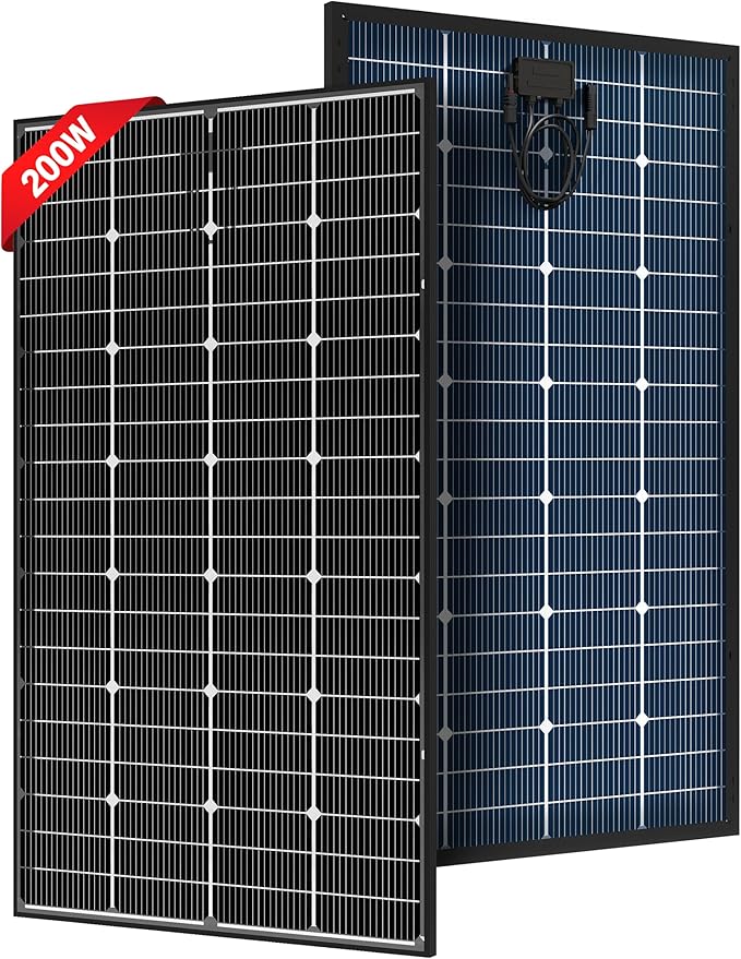 Amazon.com : JJN Bifacial 200 Watt Solar Panel, 16BB N-Type 200W 12V 25 ...