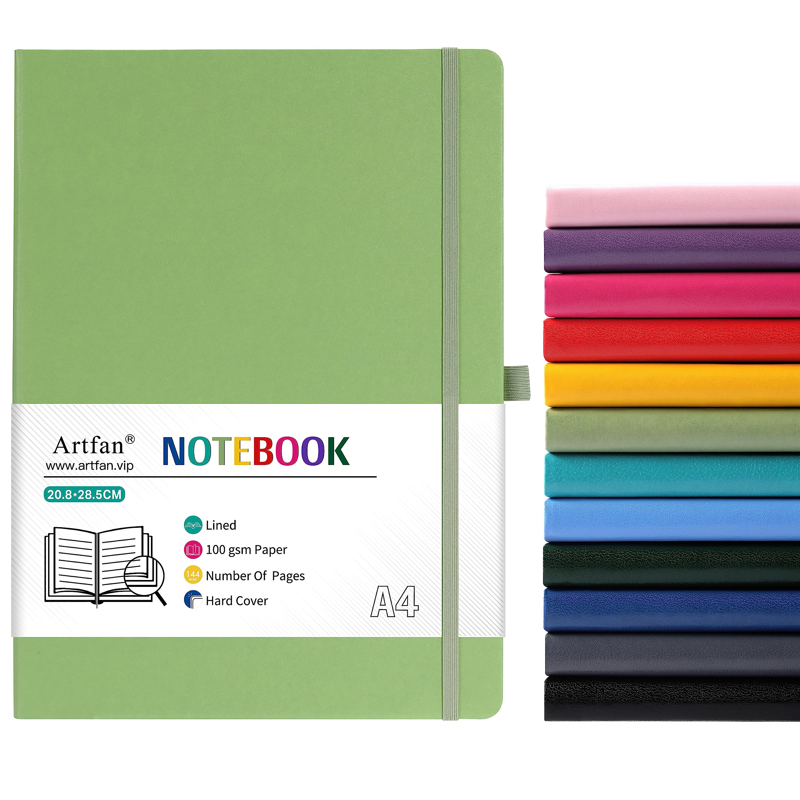 A4 Notebook - Notebook A4 with Premium Paper, Faux Leather Classic ...