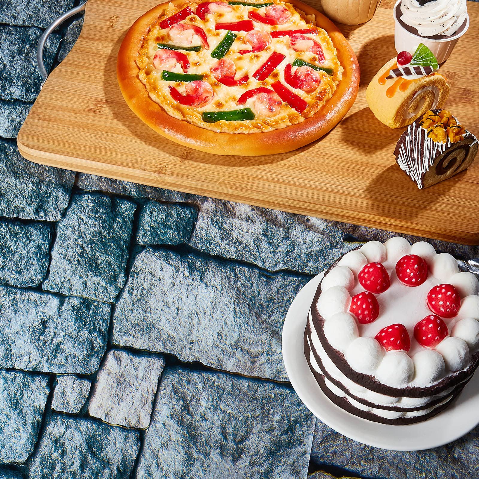 Snapklik.com : Cobblestone Tablecloth Stone Printed Table Cover ...