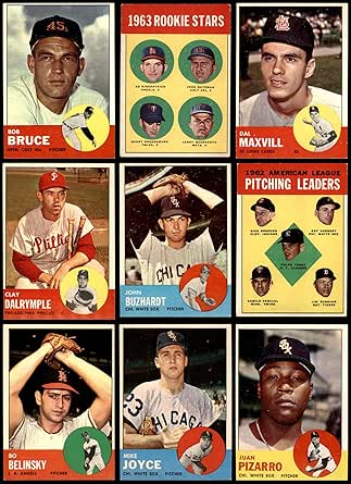Amazon.com: 1963 Topps Baseball 100 Card Starter Set/Lot (Baseball Set ...