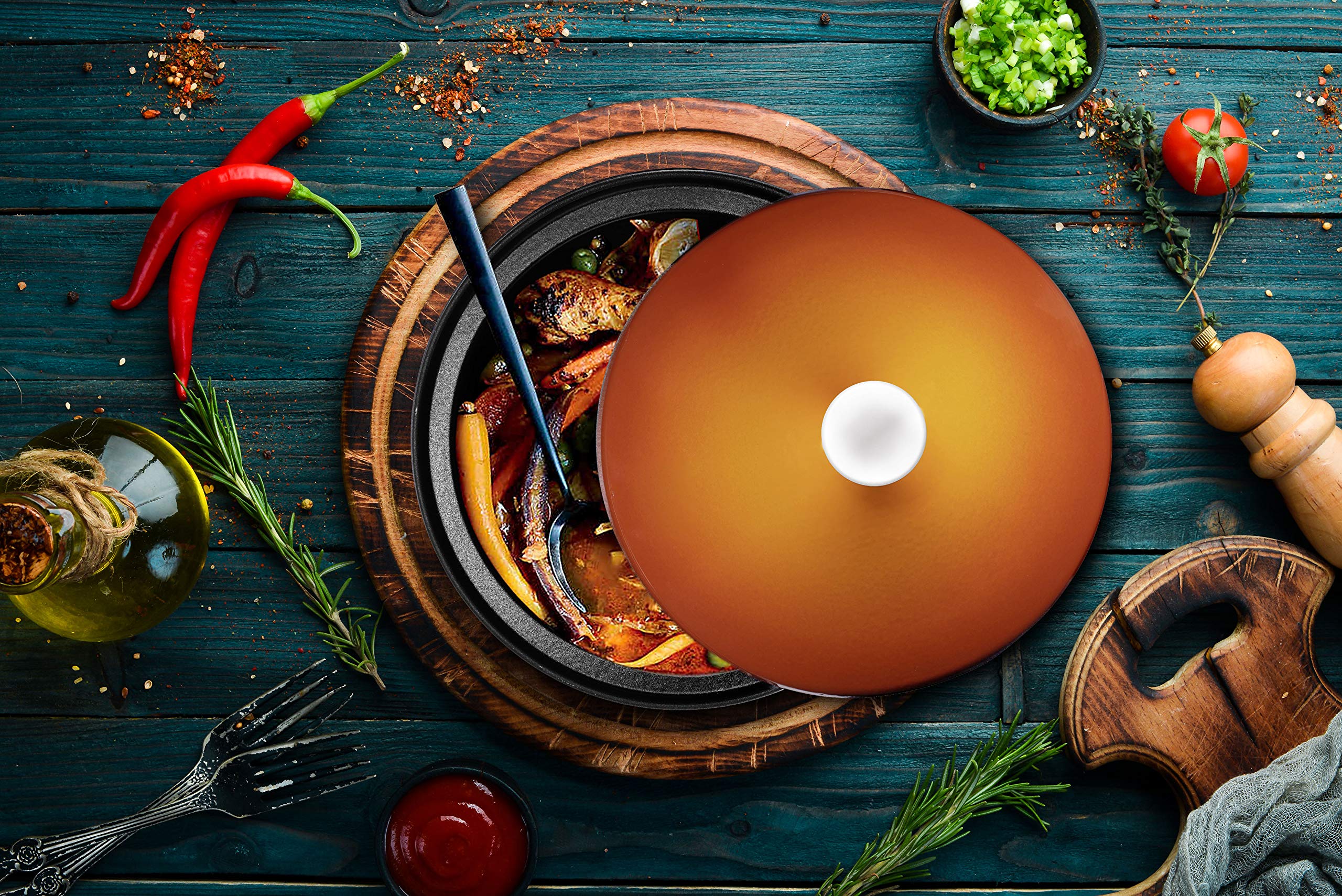 Bruntmor Cruset Tangine All Clad Tagin For Tajine Dish All Clad 4-Quart ...