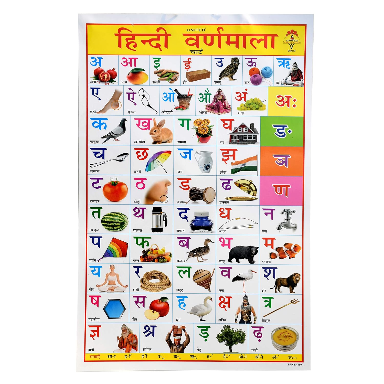 Tini Educational Thick Laminated Early Learning Double Sided Wall ...