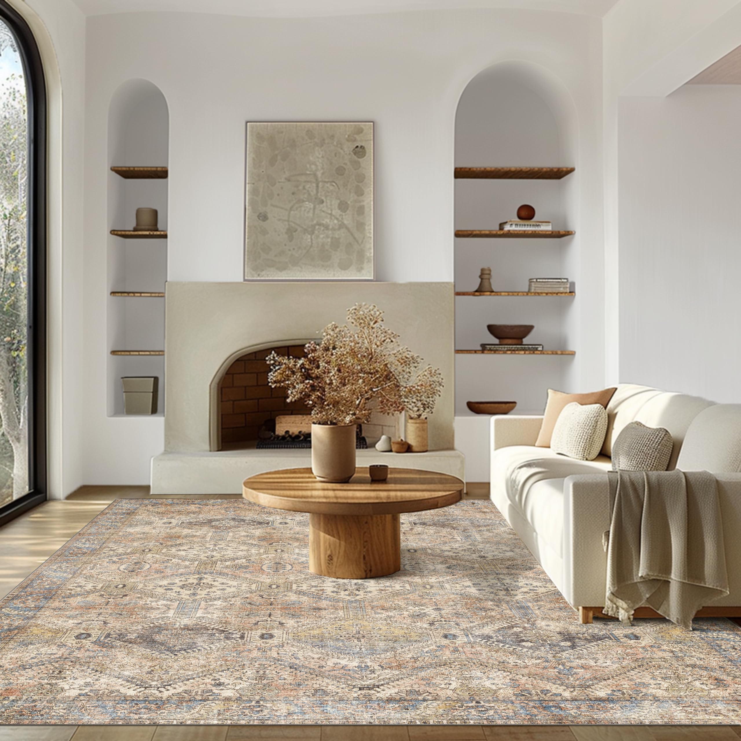 Bavni 3x5 Area Rugs for Living Room, Non Slip Machine Washable Rug ...