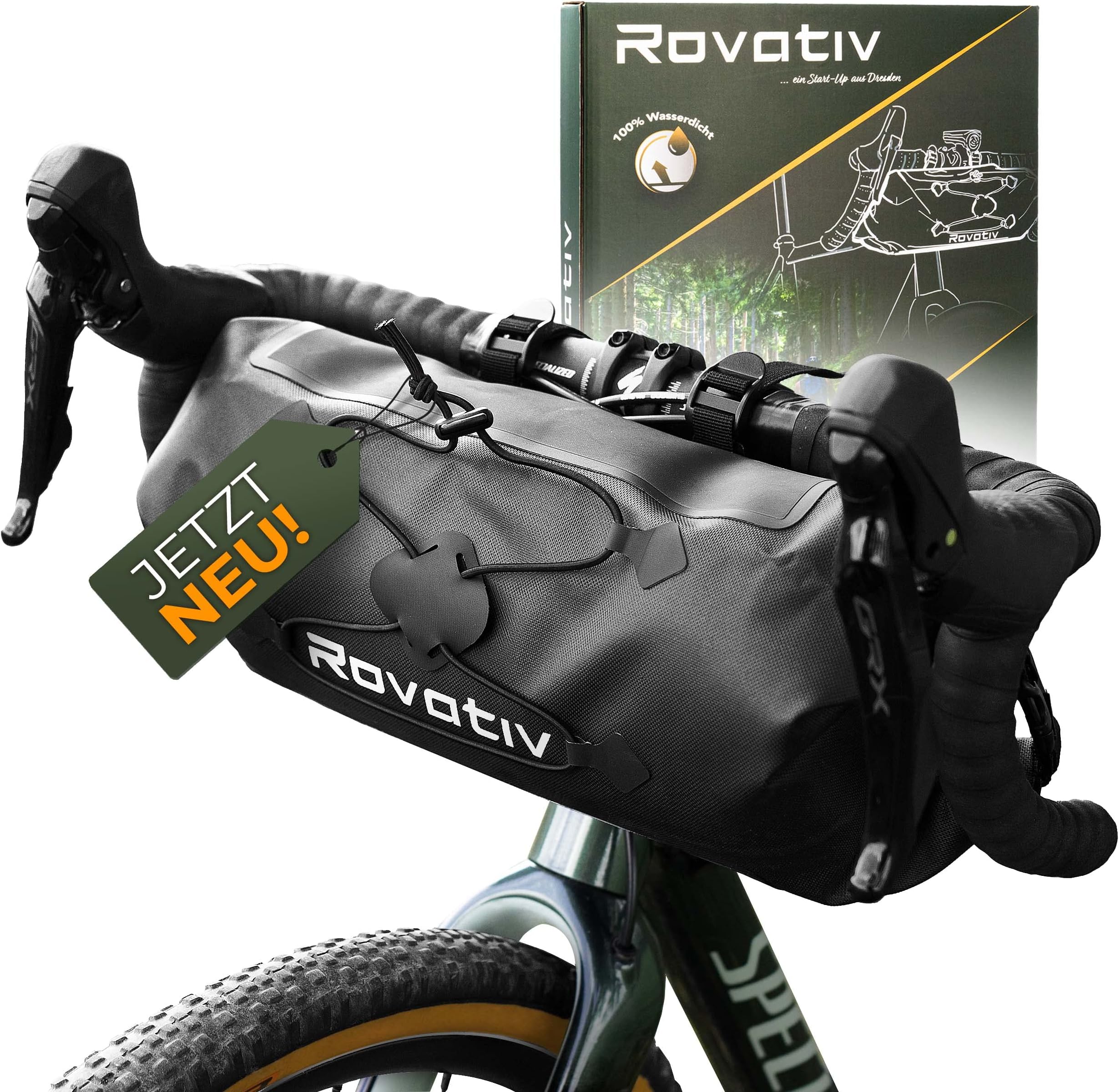 VELObirds - Bikepacking Lenkertasche, Lenkerrolle, 10 Liter, 100% ...