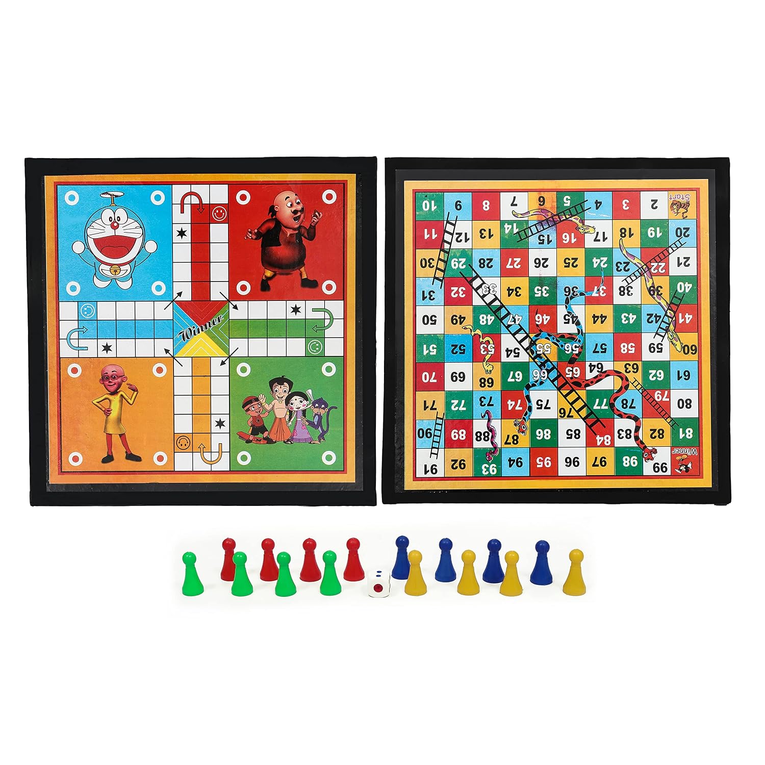 Buy HK SPORTS Ludo,Snake & Ladder, Chess & Checker Wooden Board (Ludo ...