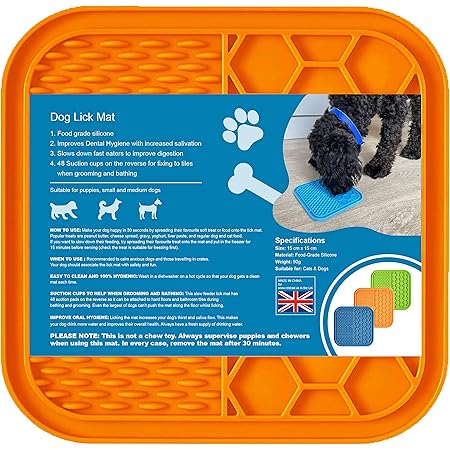 Licky Mat for Dogs : 15cm x 15cm square : Dog Safe Silicone : Great ...