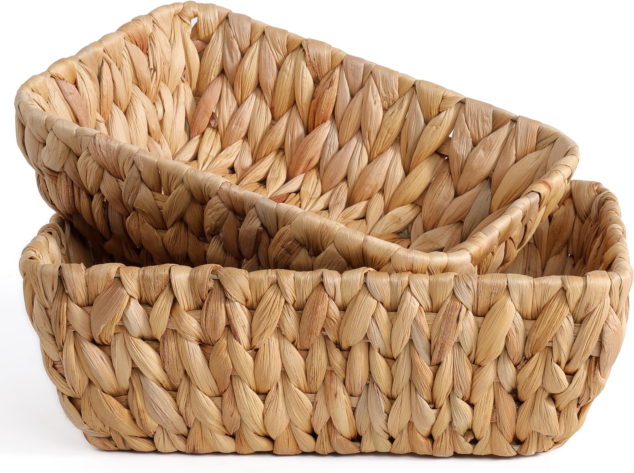 Amazon.com: Small Wicker Baskets for Organizing 2 Pack, Wicker Storage ...