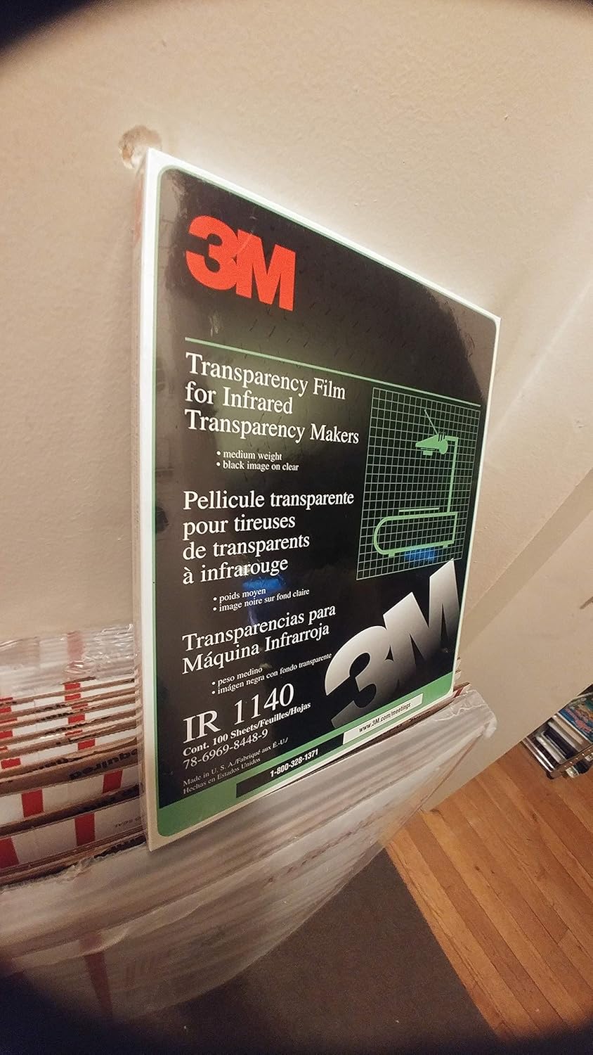 3M Transparency Film for Infrared Printers, Clear, 8 1/2in. x 10 1/2in ...