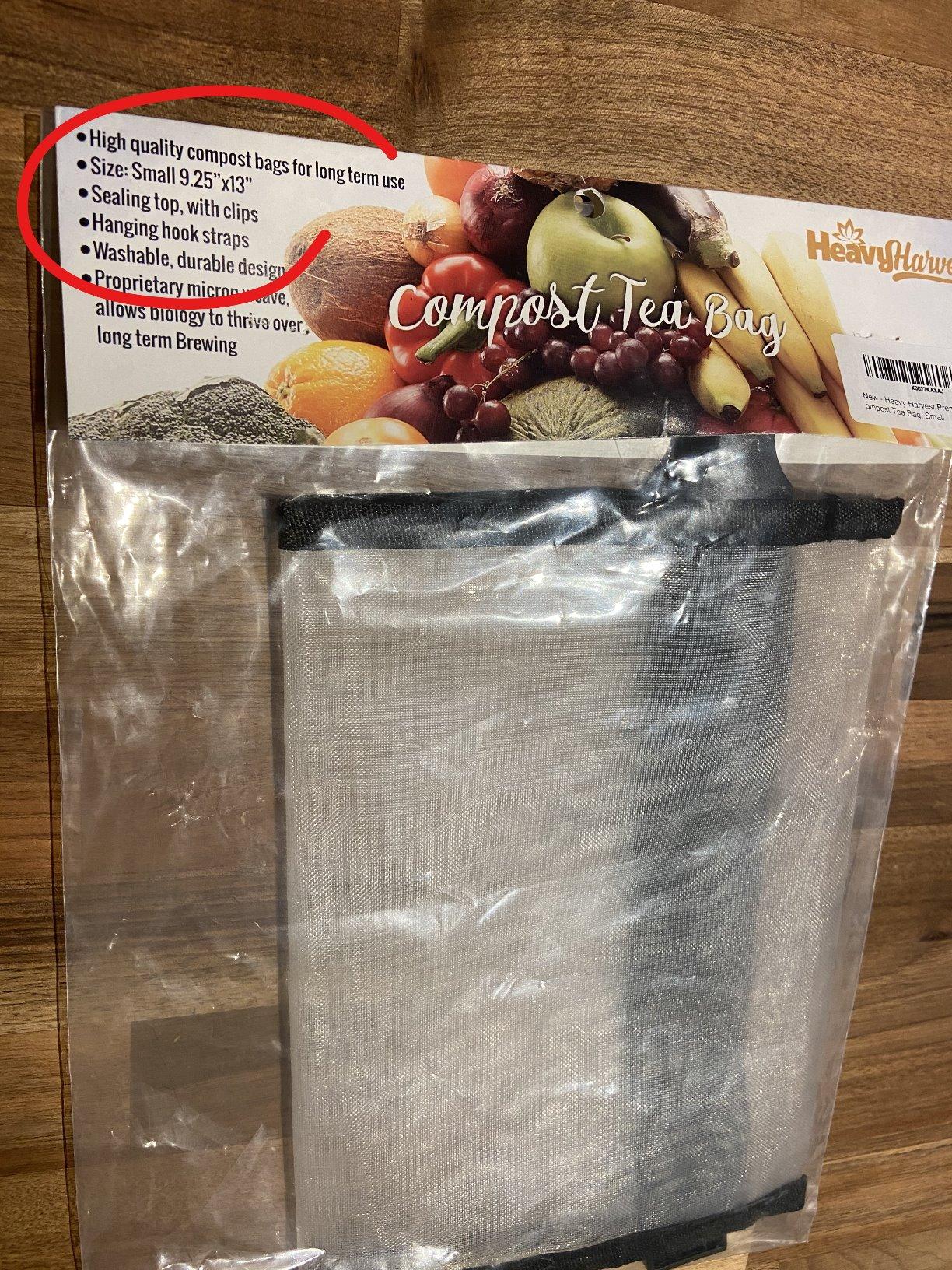 Amazon.com: Heavy Harvest Premium Compost Tea Bag, Small : Everything Else