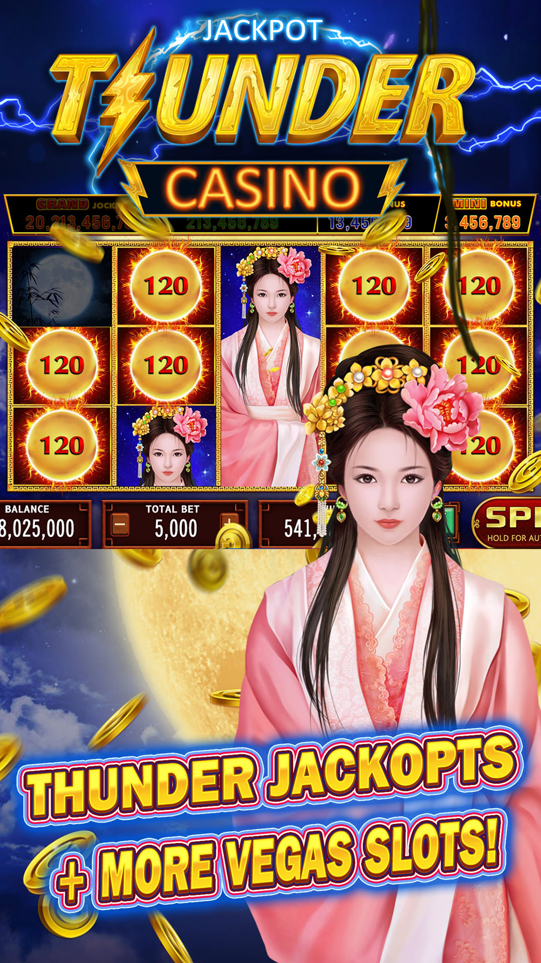 Thunder Jackpot Slots Casino - 200 MILLION WELCOME BONUS Free Slot ...