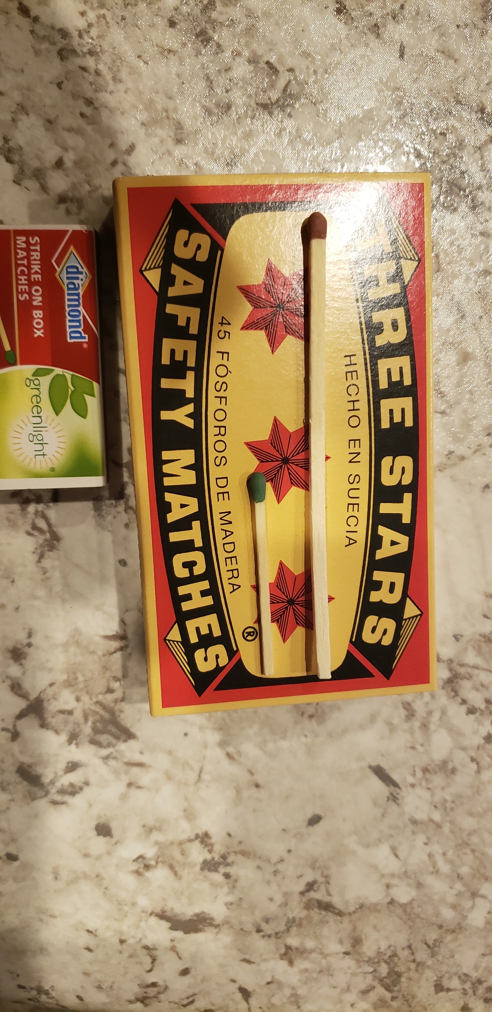 Amazon.com: Swedish Match, Three Stars Safety Matches, 3 Pack, Strike ...