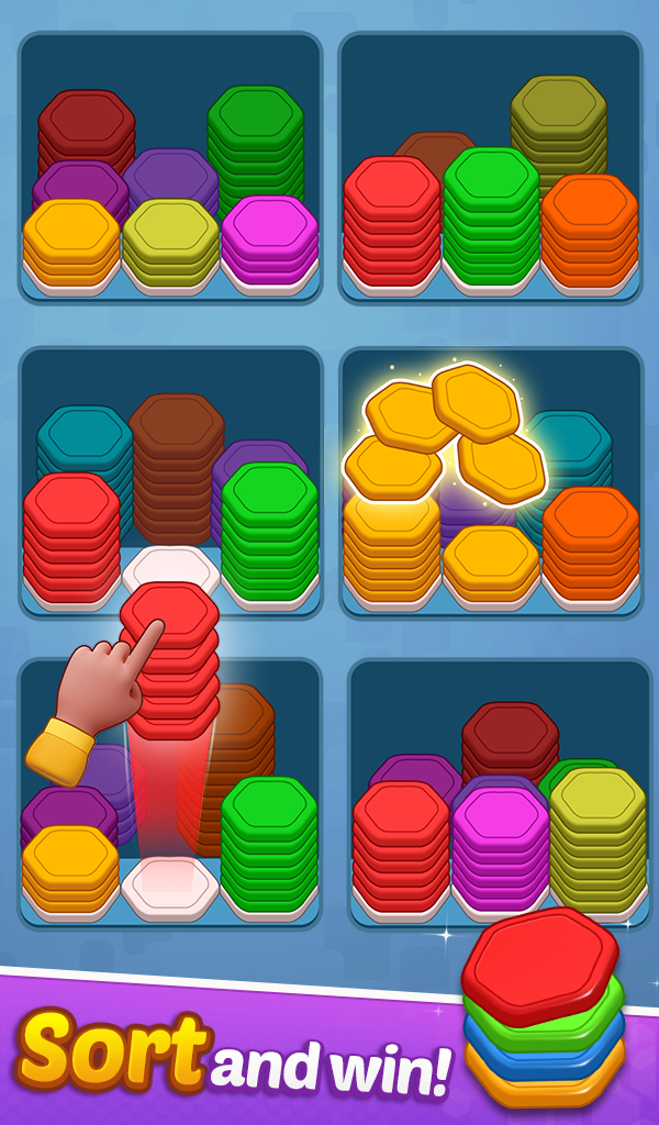 Hexa Stack - Sorting Puzzle 3D - App on Amazon Appstore