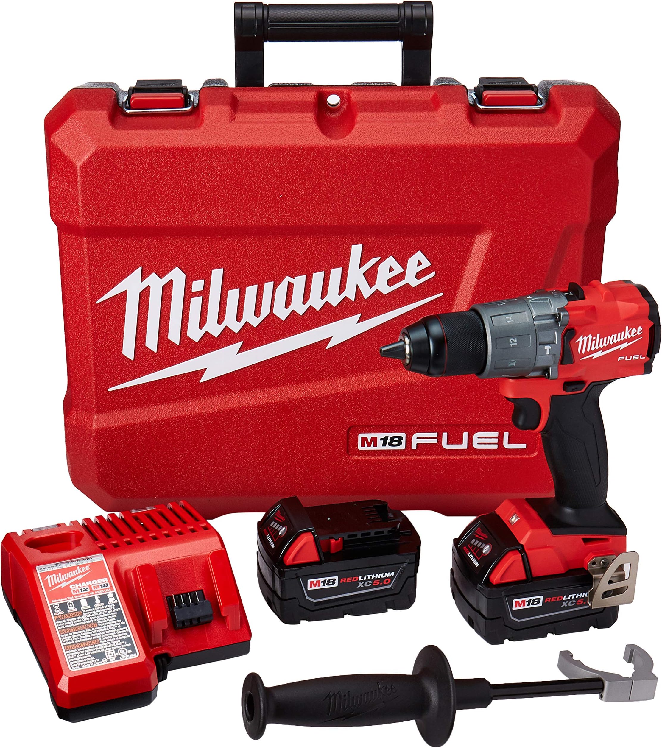 Milwaukee - Juego de taladros Milwaukee 2804-22 M18 Fuel, martillo de 1 ...