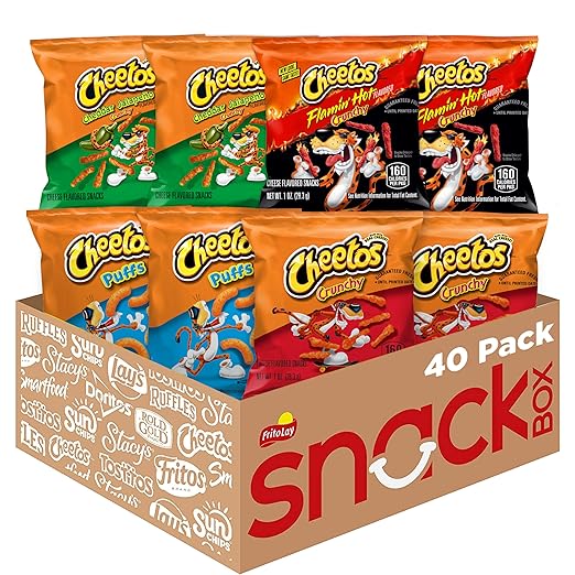 Amazon.com : Cheetos Cheese Flavored Snacks, Variety Pack, (Pack of 40 ...