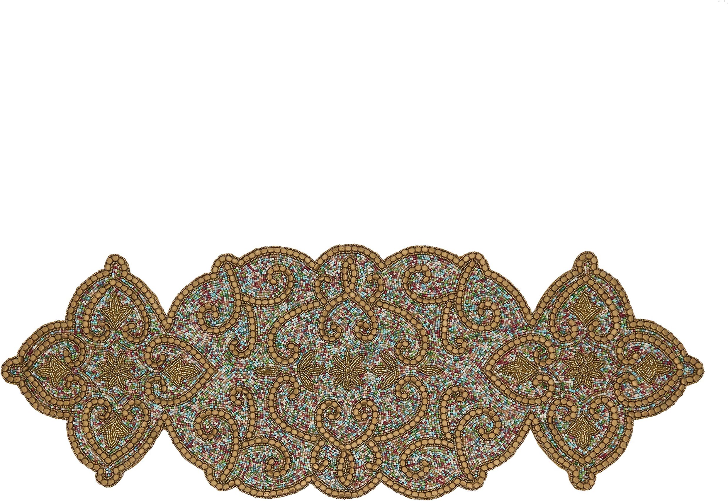 Amazon.com: Sea Shell Beaded Design Table Runner: Home & Kitchen