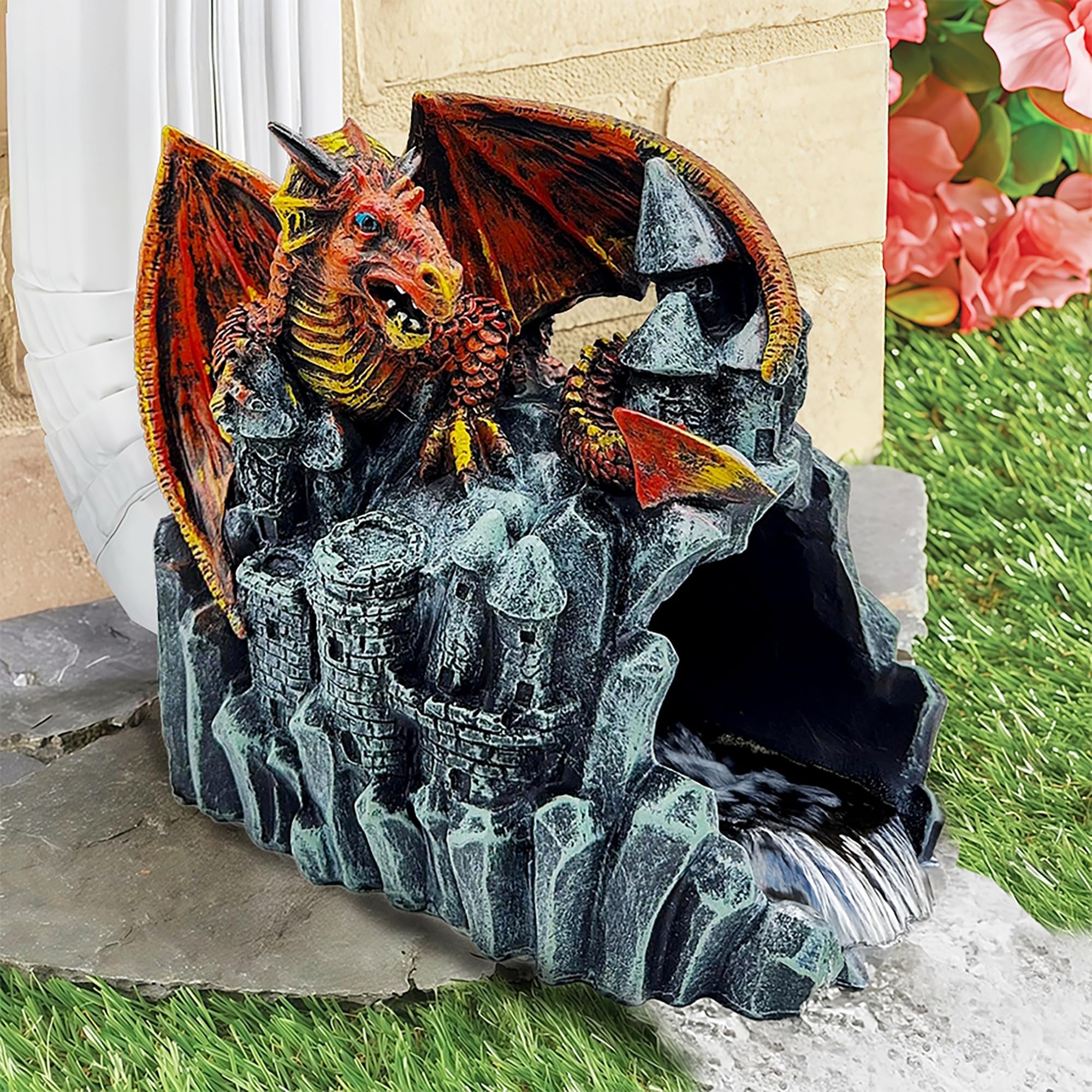 Snapklik.com : Dragon Statue Gutter Downspout Extender,Garden Outdoor ...