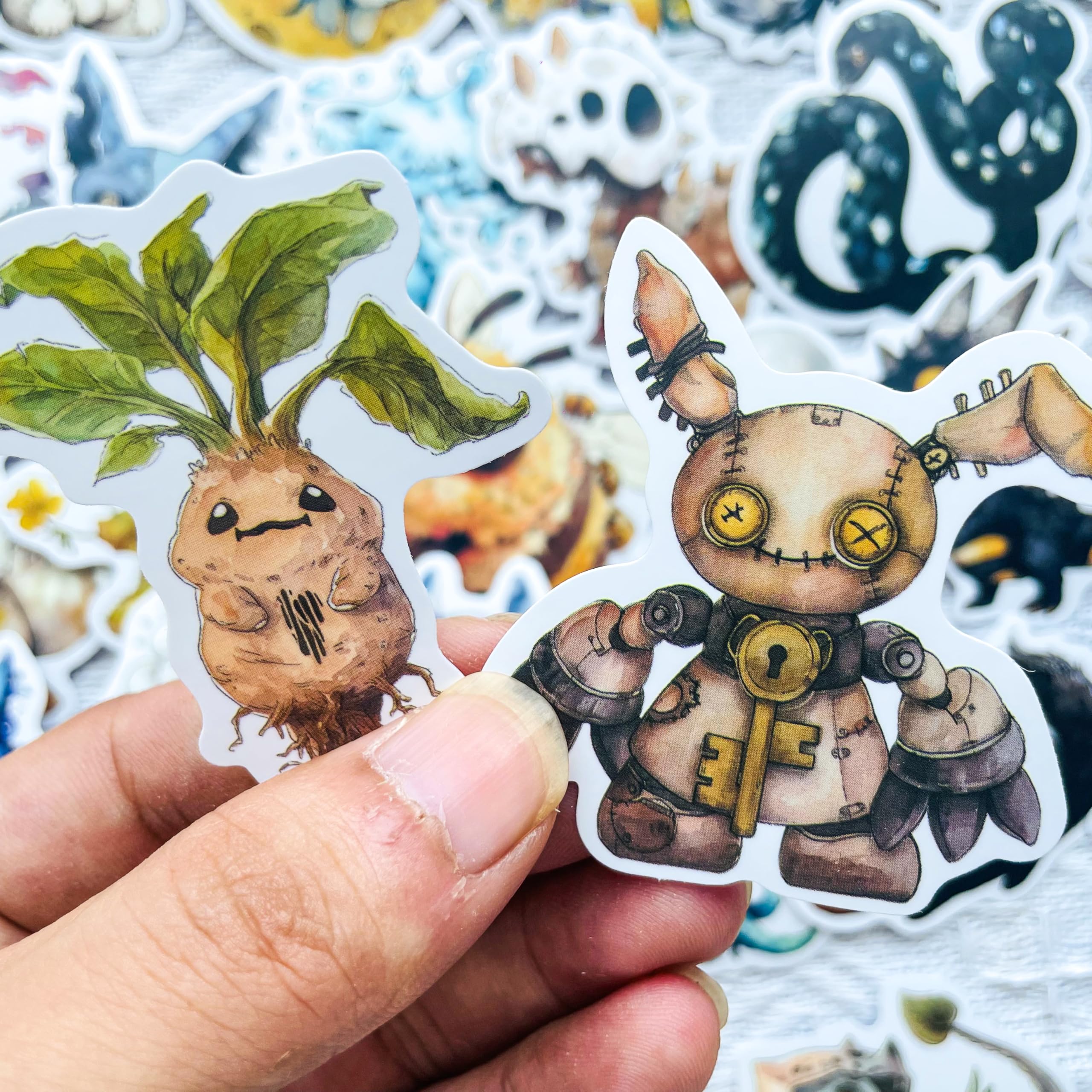 500 Stickers Roll 500 Pcs Mythical Stickers Roll - 1 Inch Creature ...