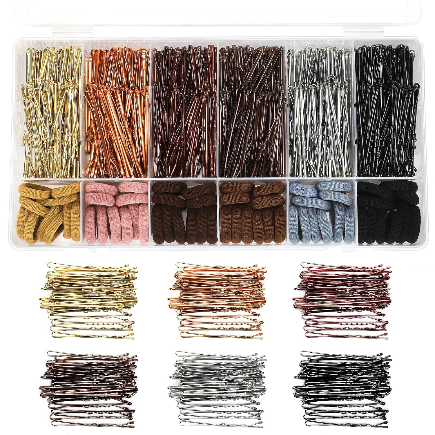 Amazon.com : 300 Pieces Bobby Pins Brown Hair, 2 Inch Bobby Pins for ...