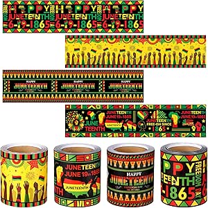 Outus 131 Feet Juneteenth Bulletin Board Border Decorations June 19th ...