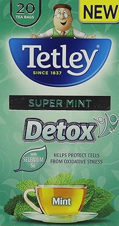 Tetley Super Herbals Detox With Selenium Mint Infusion, 20 Tea Bags ...