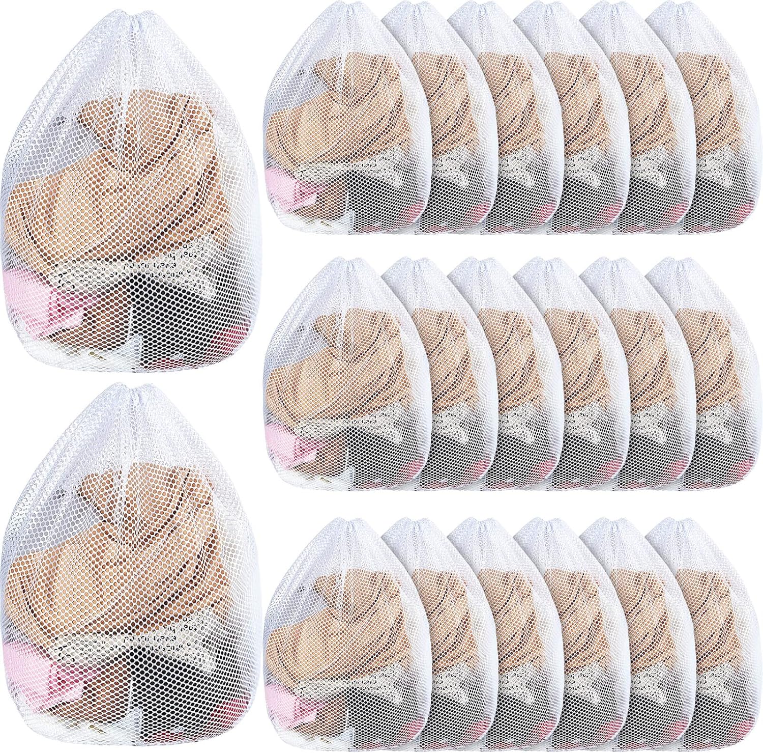 Amazon.com: 20 Pcs Mesh Laundry Bags Bulk with Drawstring 20 x 24 ...