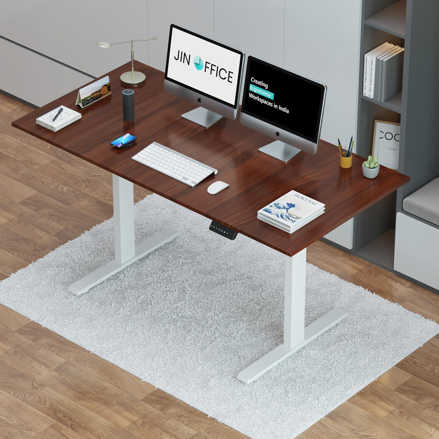 JIN OFFICE Zenith Electric Height Adjustable Desk| Standing Desk with ...