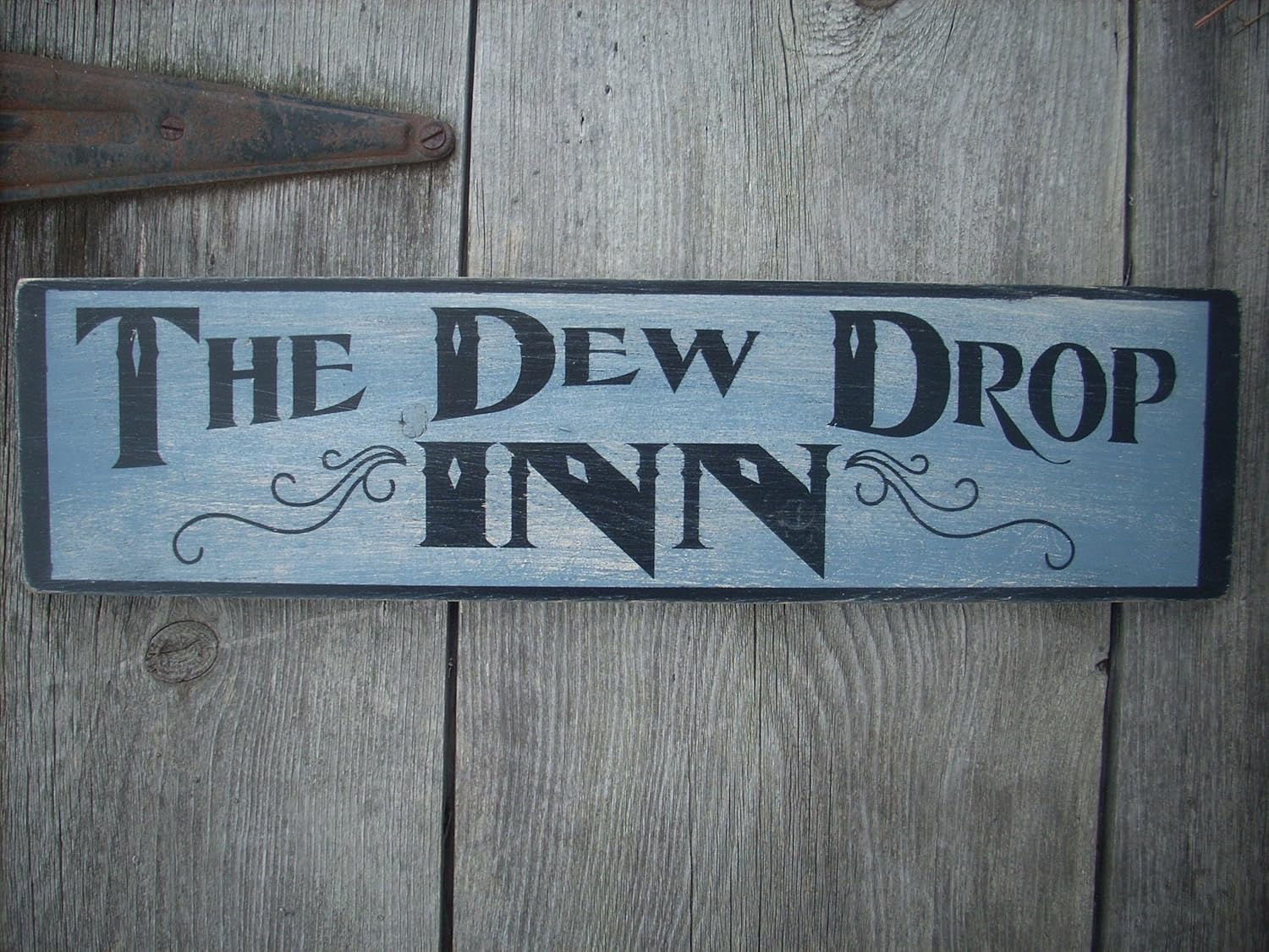 Amazon.com: The Dew Drop Inn Painted Wood Sign : Home & Kitchen