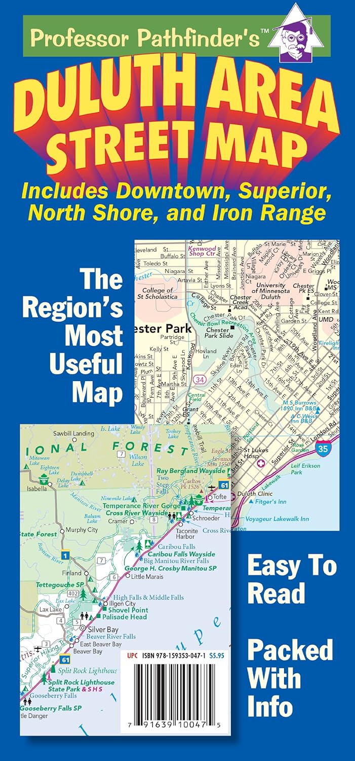 Duluth Area Street Map: Includes Downtown, Superior, North Shore, and ...