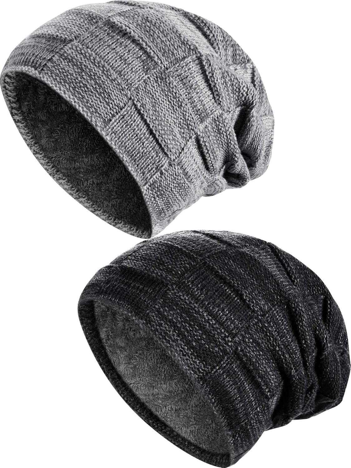 Geyoga 2/3/4 Pack Winter Beanie Hat Warm Slouchy Beanies Men Knitted ...