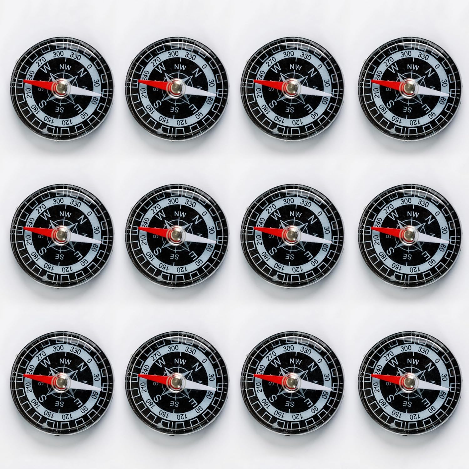Toyseum 12 x Mini Kids Compass, Multipack of Small Button Compasses are ...