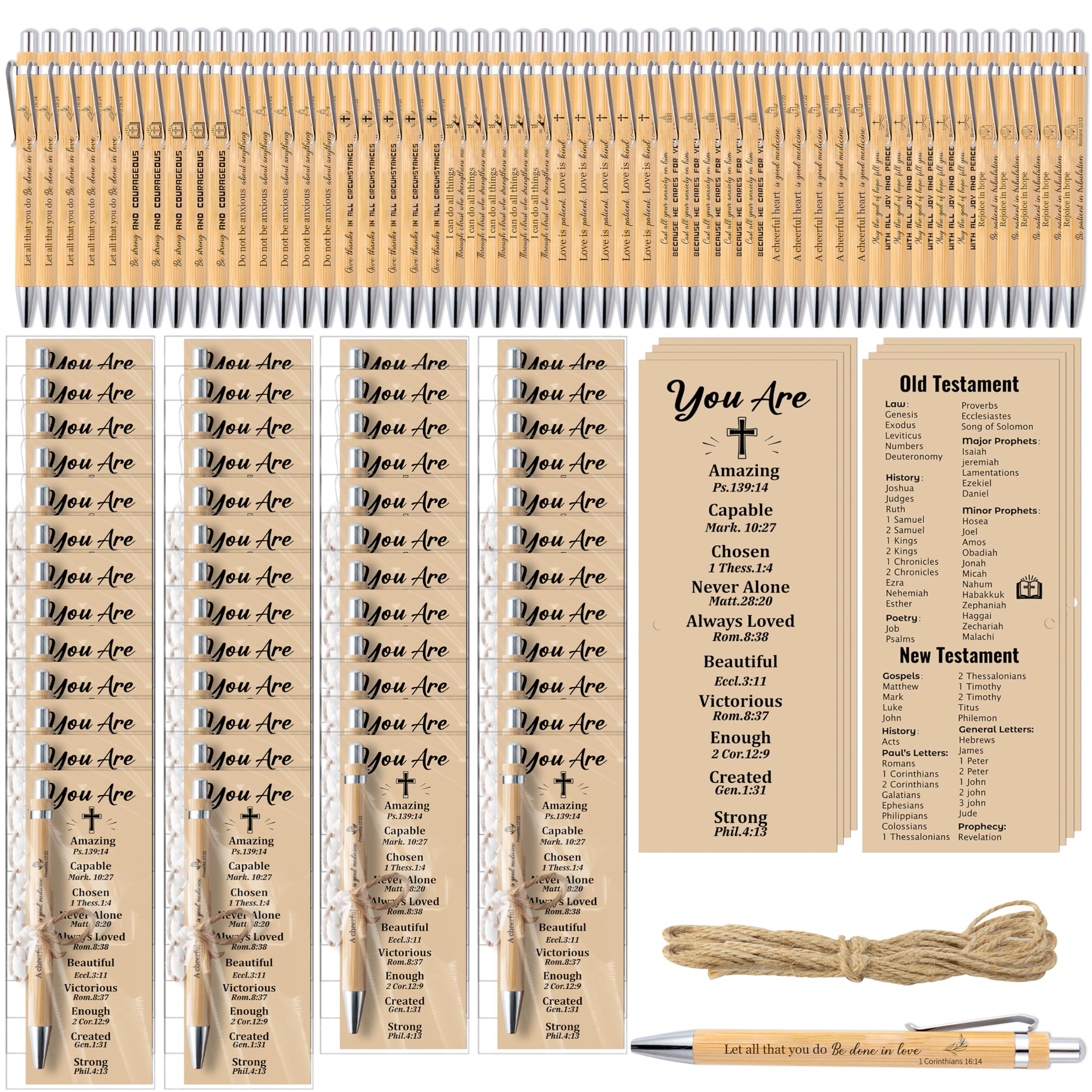 Snapklik.com : Christian Bible Pen Bookmark - 50-Piece Christian Bible ...