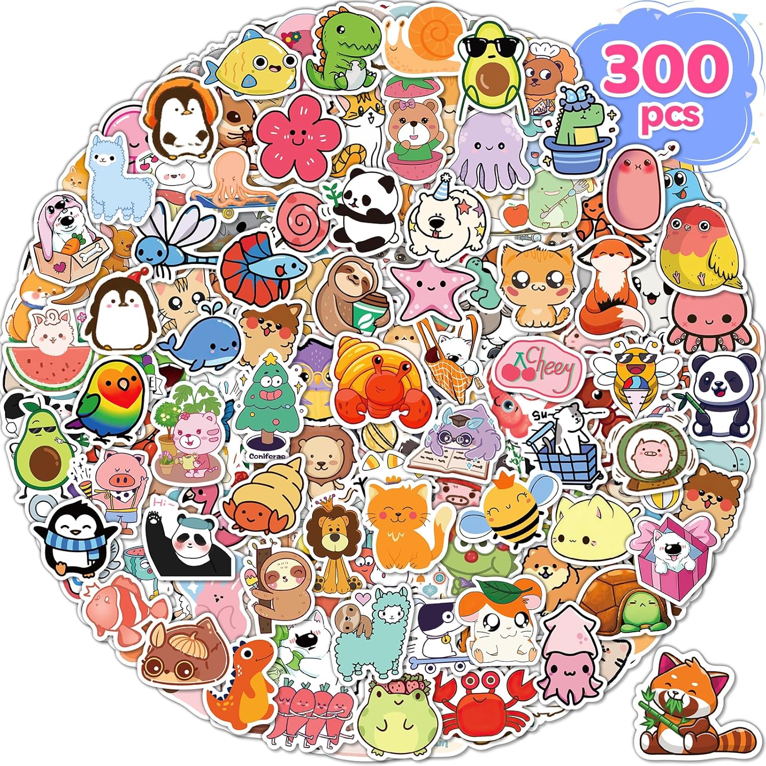 Amazon.com: Gojmzo Cute Stickers for Kids, 300 Pack/PCS Cute Water ...