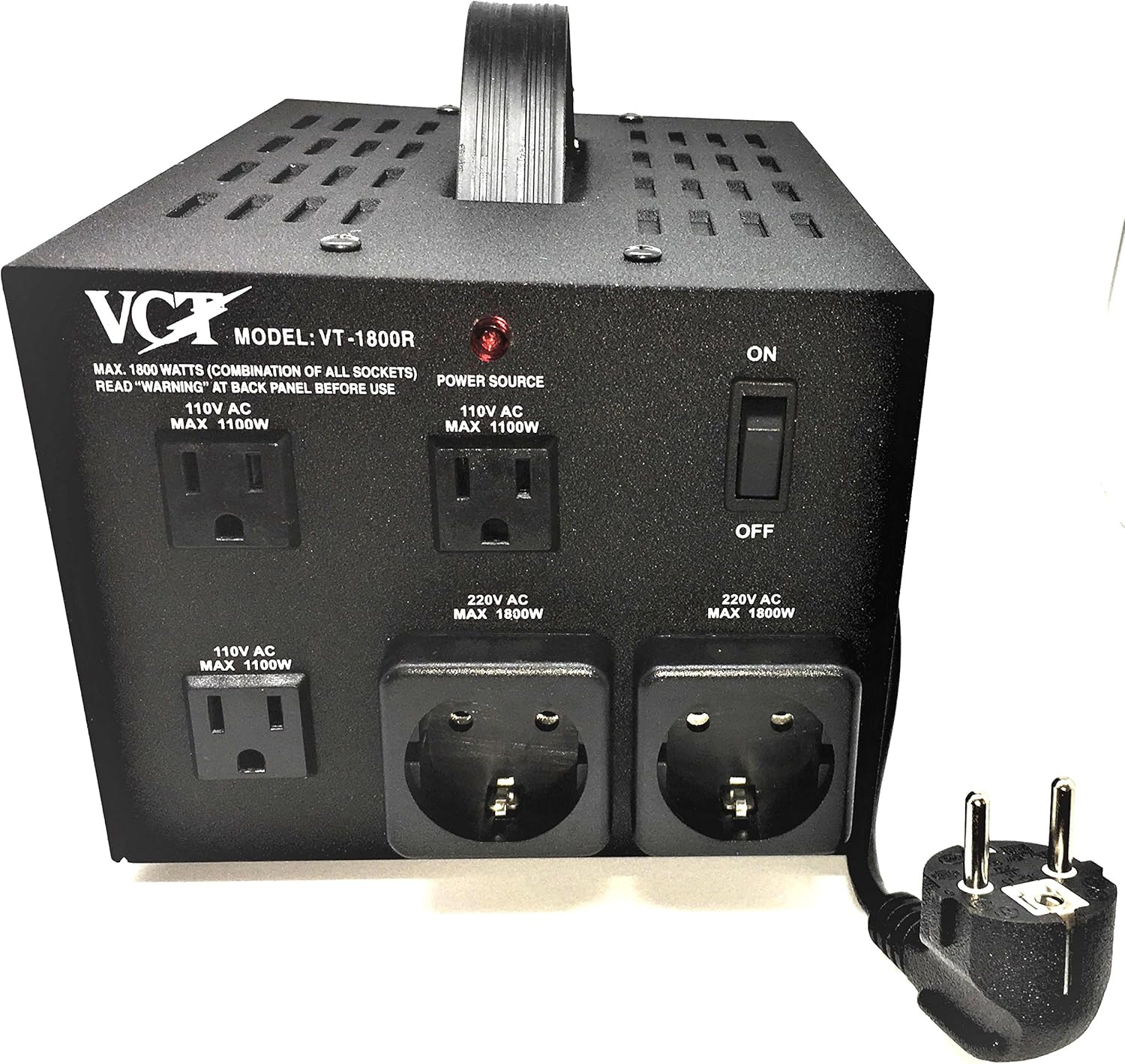 Amazon.com: VCT VT-1800R - Step Up and Down Voltage Transformer ...