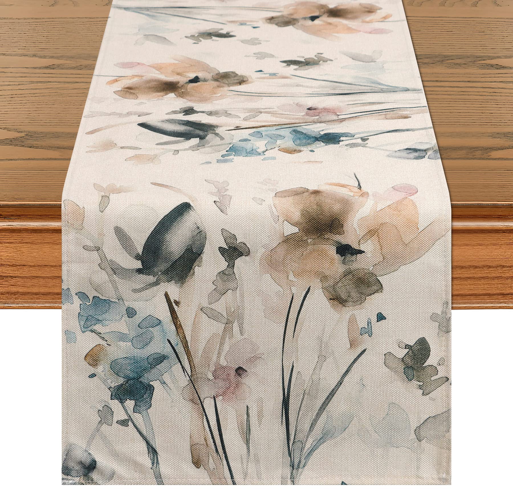 LOMOHOO Table Runners Summer Floral Table Runner 13x72 Inches Seasonal ...