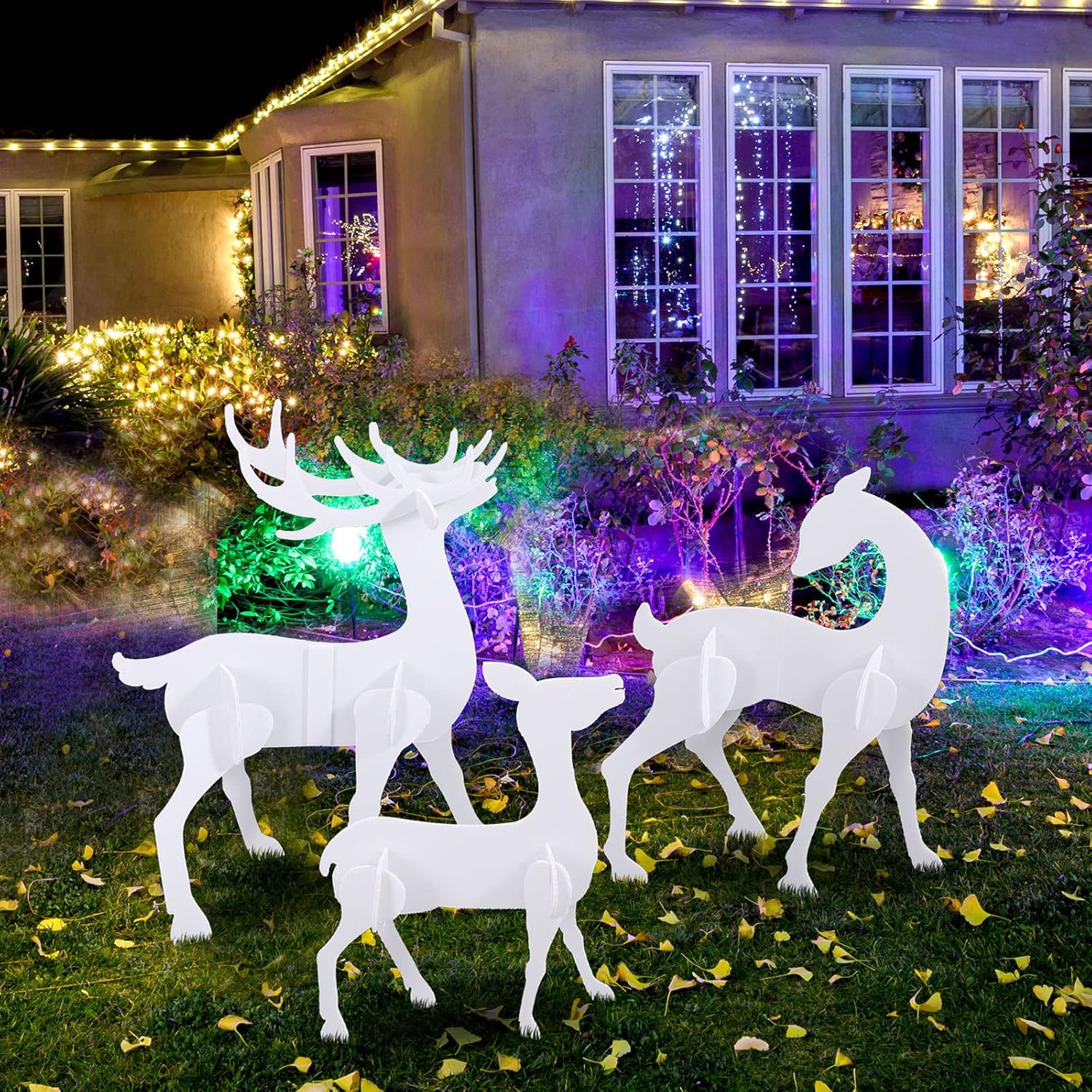 Amazon.com : Sawysine 3 Pcs Christmas Deer Family Set 29 Inches ...