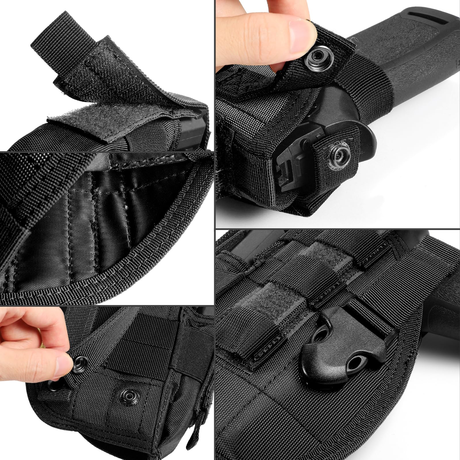 Snapklik.com : Tactical Molle Belt Gun Holster, Universal Adjustable ...