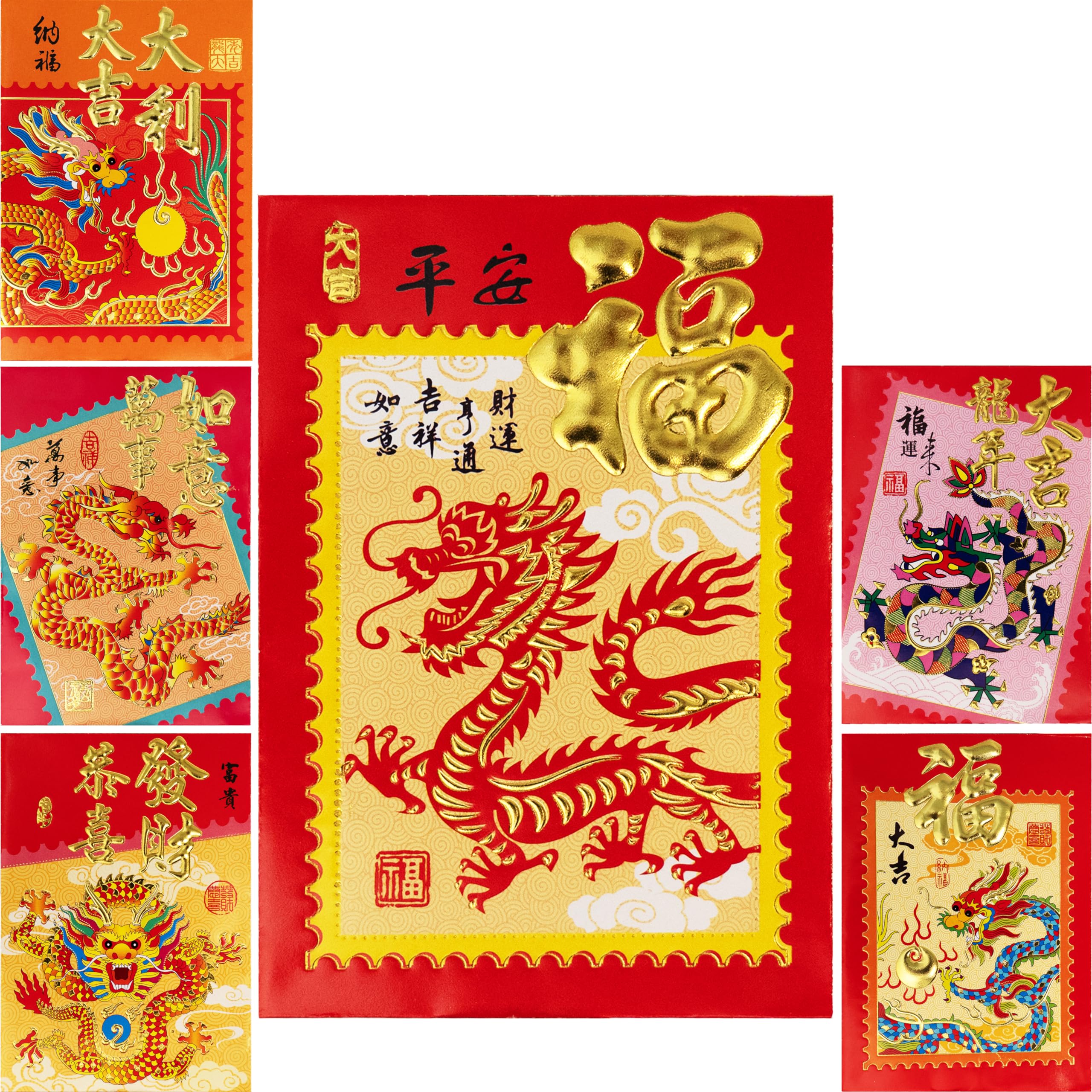 Snapklik.com : ELLZK Chinese Red Envelopes Lucky Money Envelopes 2024 ...