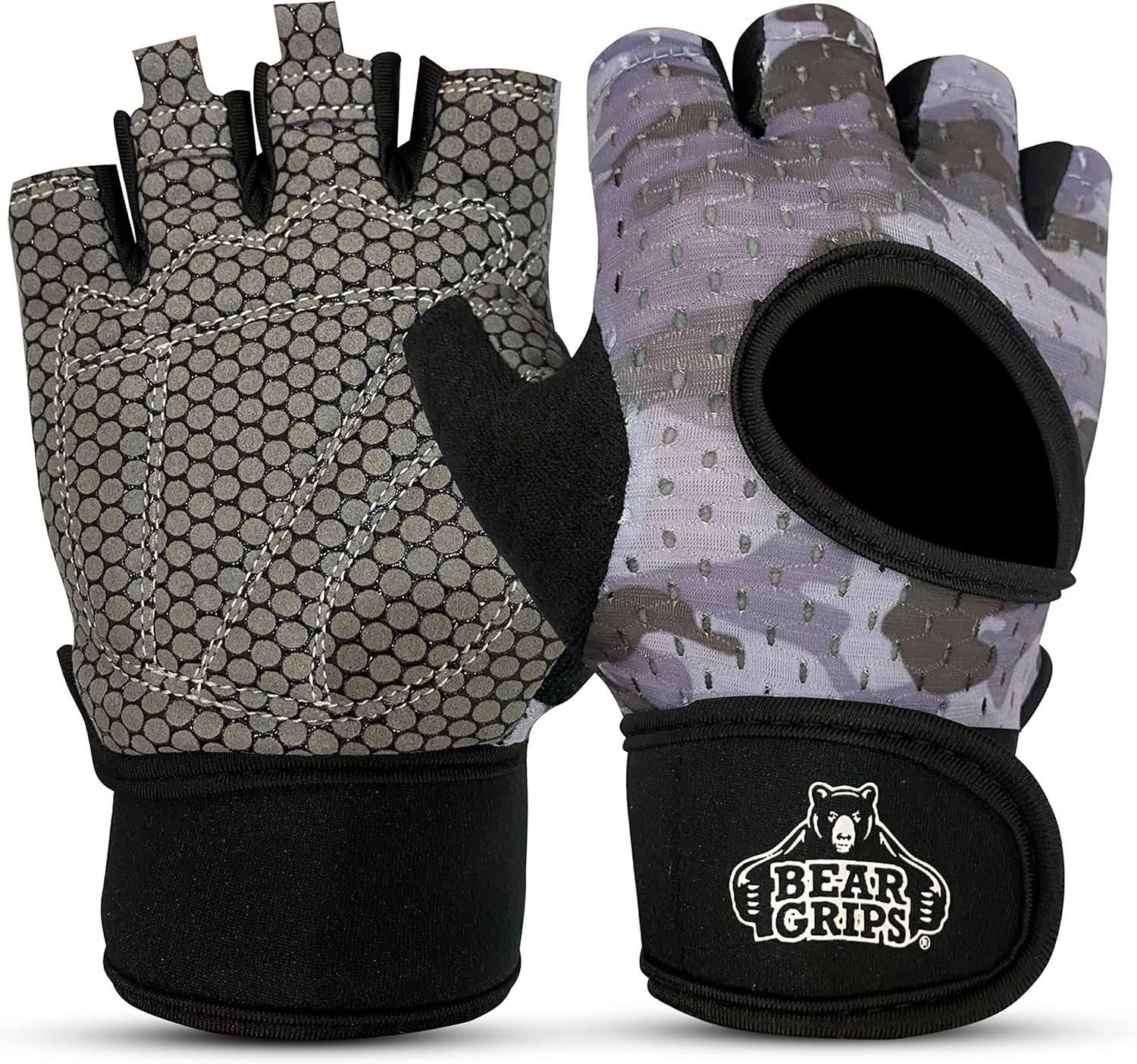 Amazon.com : Bear Grips Weight Lifting Gloves for Men & Women | Half ...