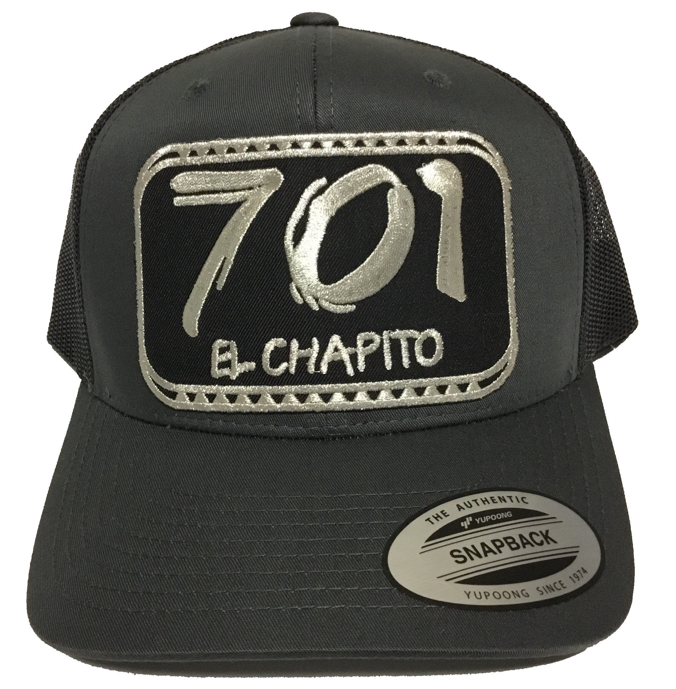 Mexico El Chapo Guzman 701 di chapito Silver hat Dark Gray mesh at ...