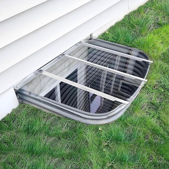 Window Well Cover, Heavy-Duty Polycarbonate ‘Escape’ Egress Window ...
