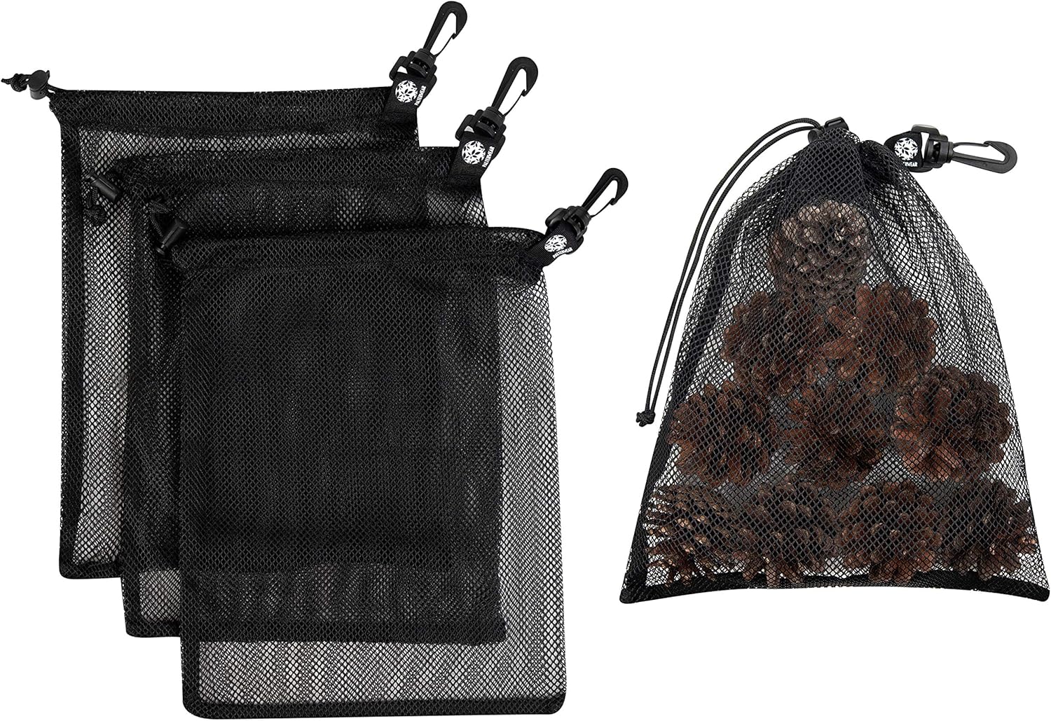 Amazon.com | PALTERWEAR Mesh Drawstring Bag With Clip and Toggle ...