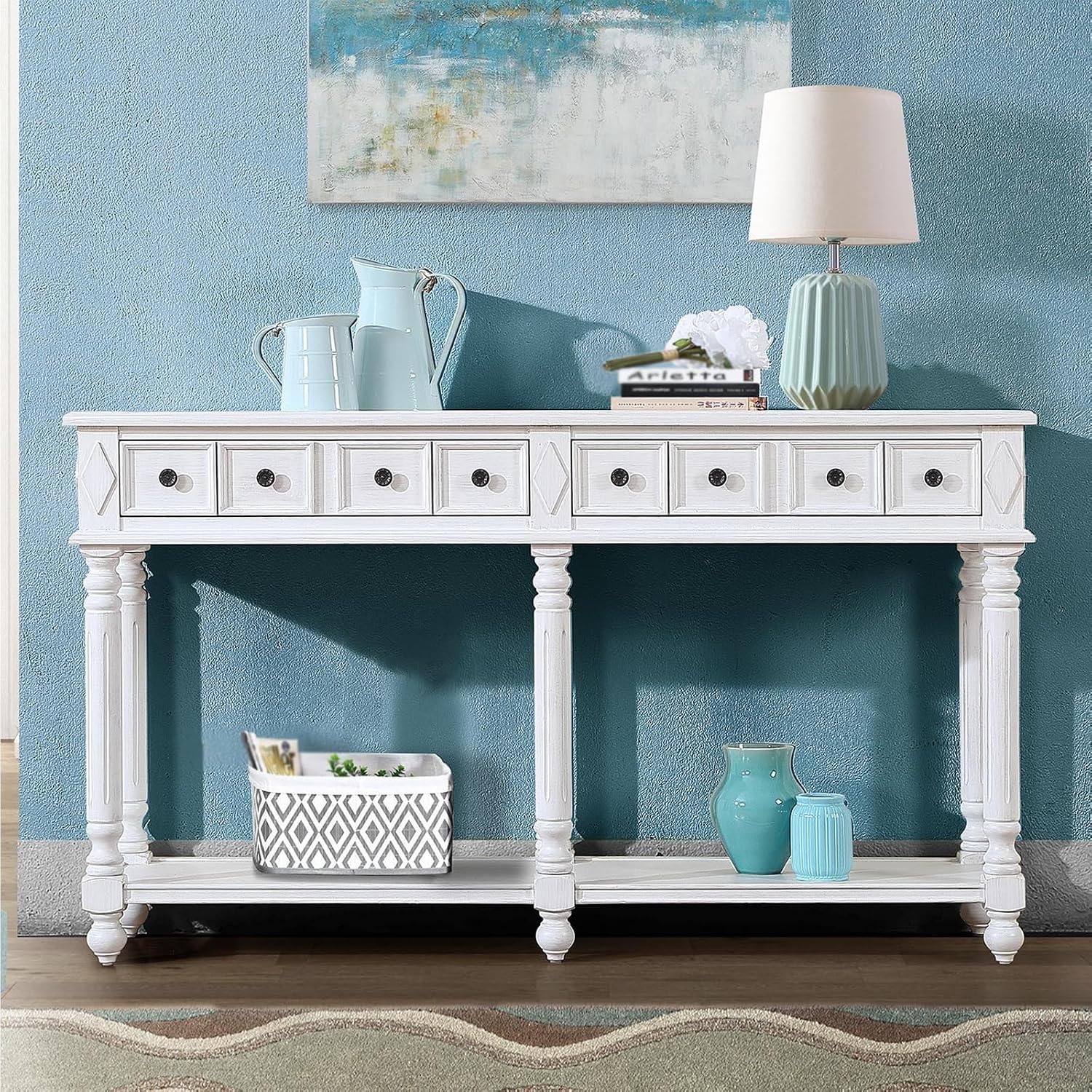 Amazon.com - LVTFCO Retro Console Table Entryway Table Sofa Table Wood ...