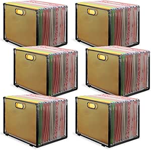 Amazon.com : Therwen Metal Hanging File Folder Organizer Desktop File ...