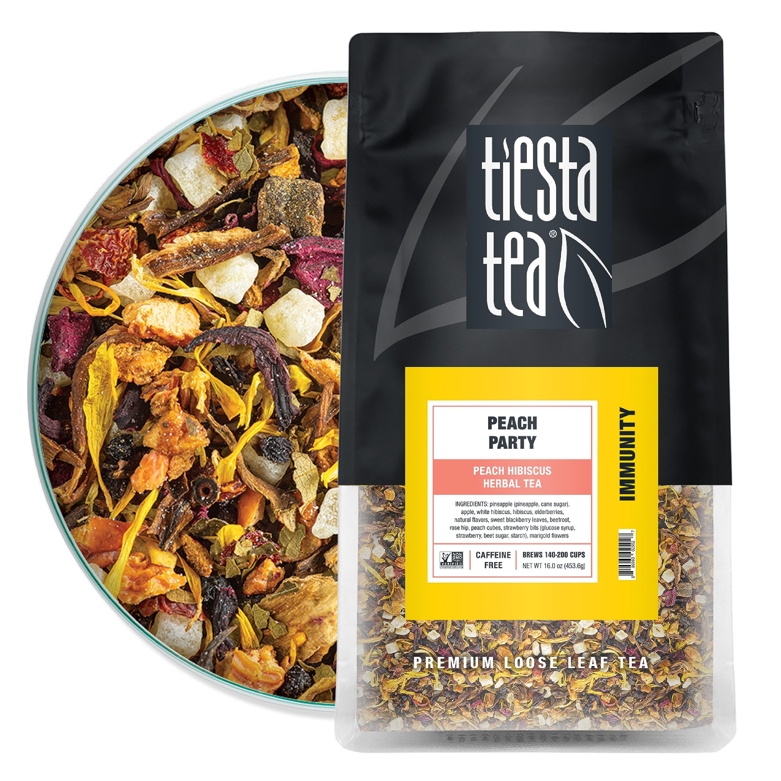Amazon.com : Tiesta Tea - Peach Party | Peach Hibiscus Herbal Tea ...